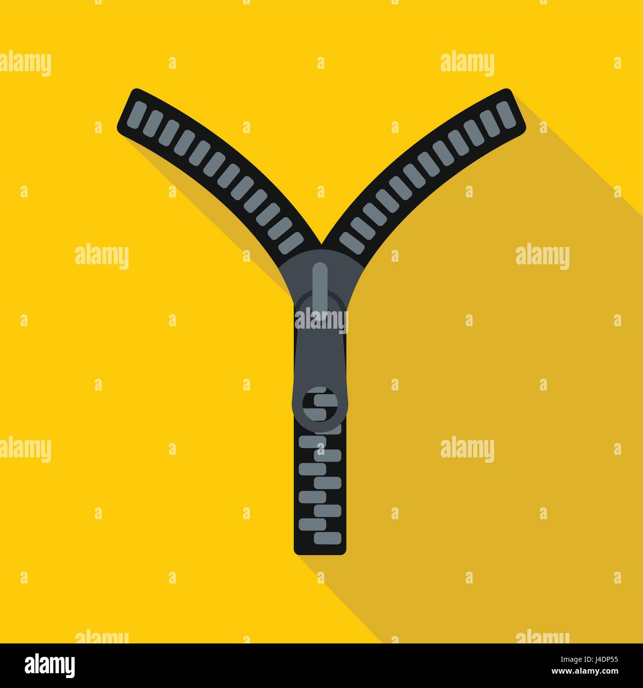 Zipper with lock icon, flat style Stock Vector Image & Art - Alamy