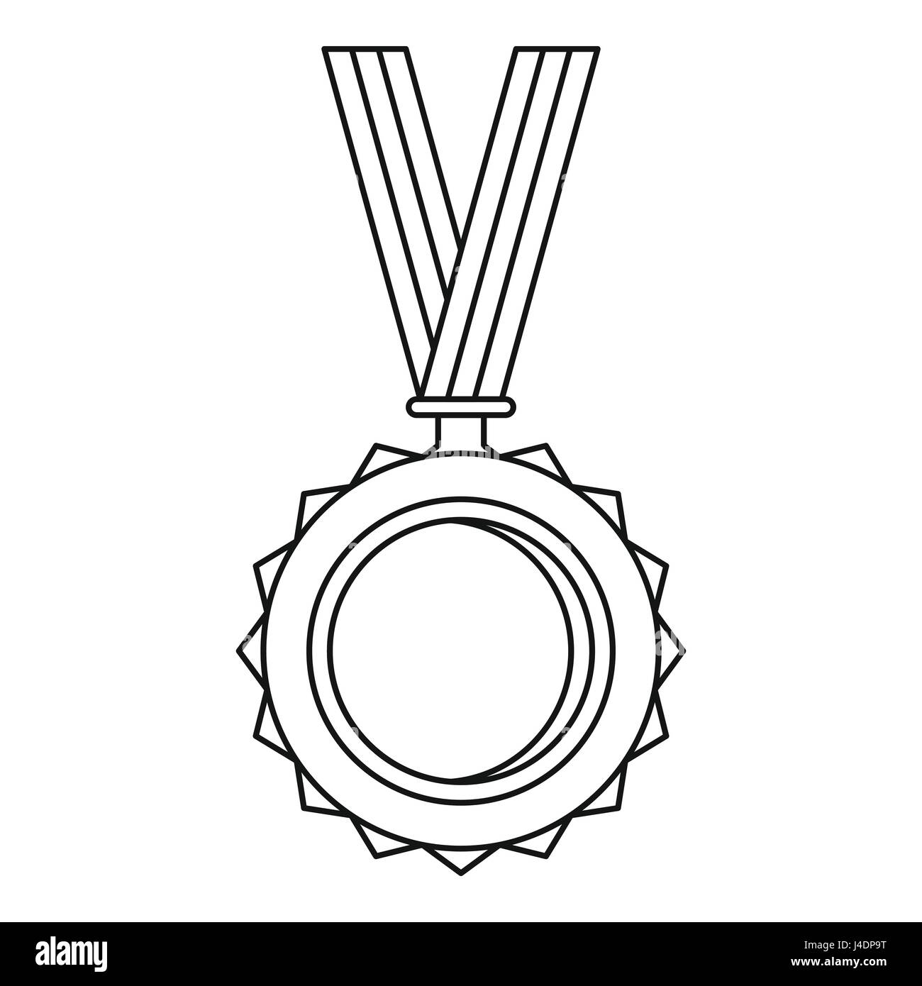 Medal icon, outline style Stock Vector Image & Art - Alamy