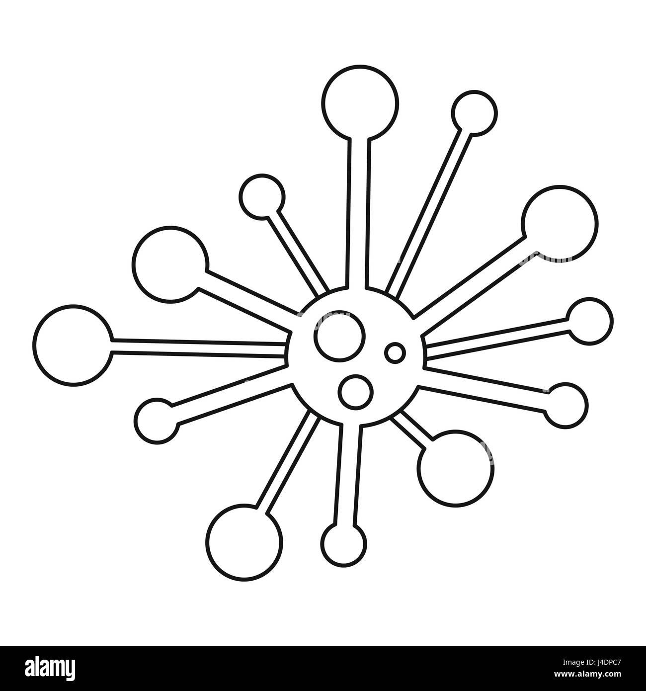 Round bacteria icon, outline style Stock Vector Image & Art - Alamy