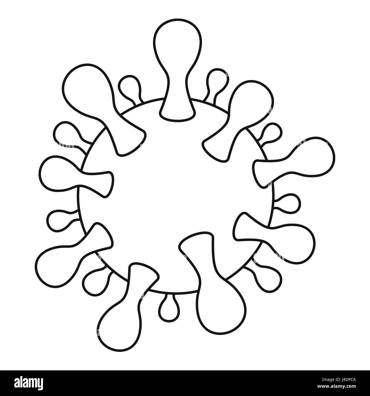 AIDS virus icon, outline style Stock Vector Image & Art - Alamy