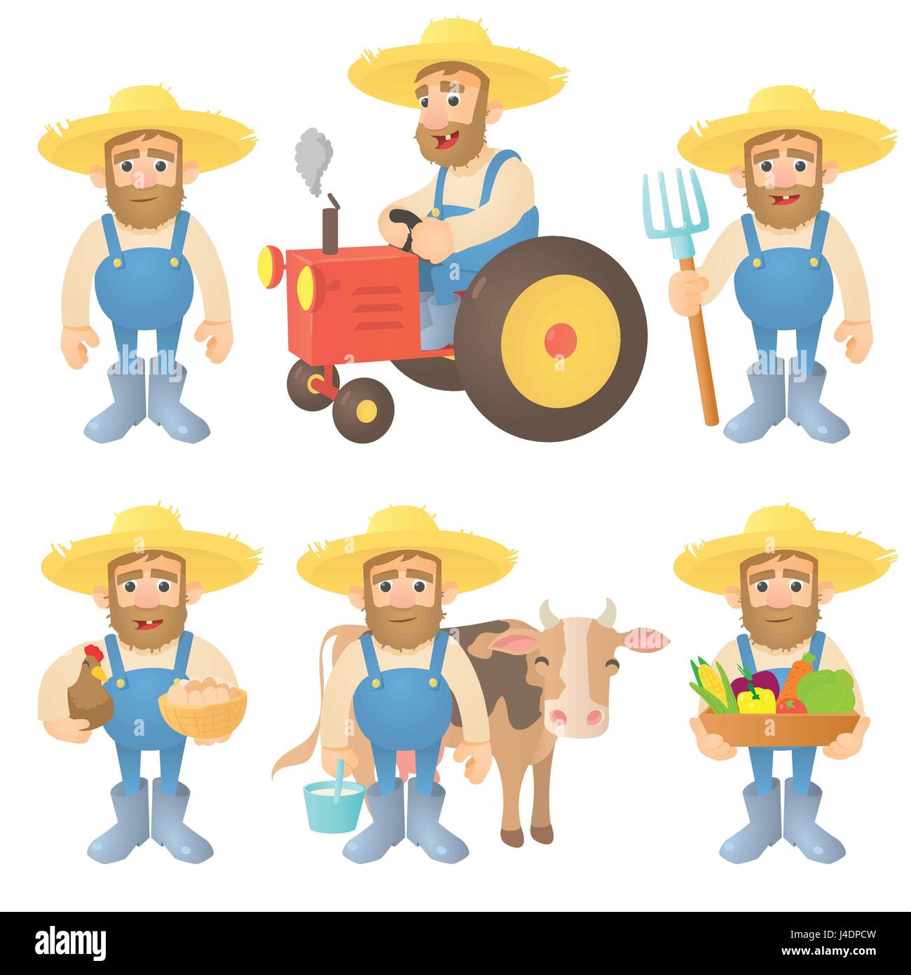 Cartoon Farmer Stock Photos & Cartoon Farmer Stock Images - Alamy