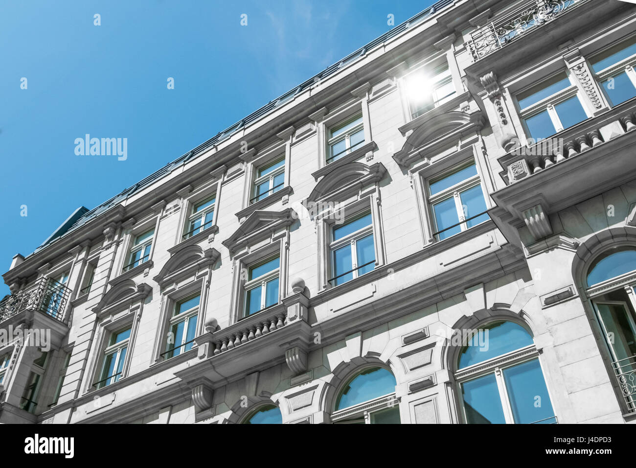 restored building exterior - apartment building facade Stock Photo - Alamy