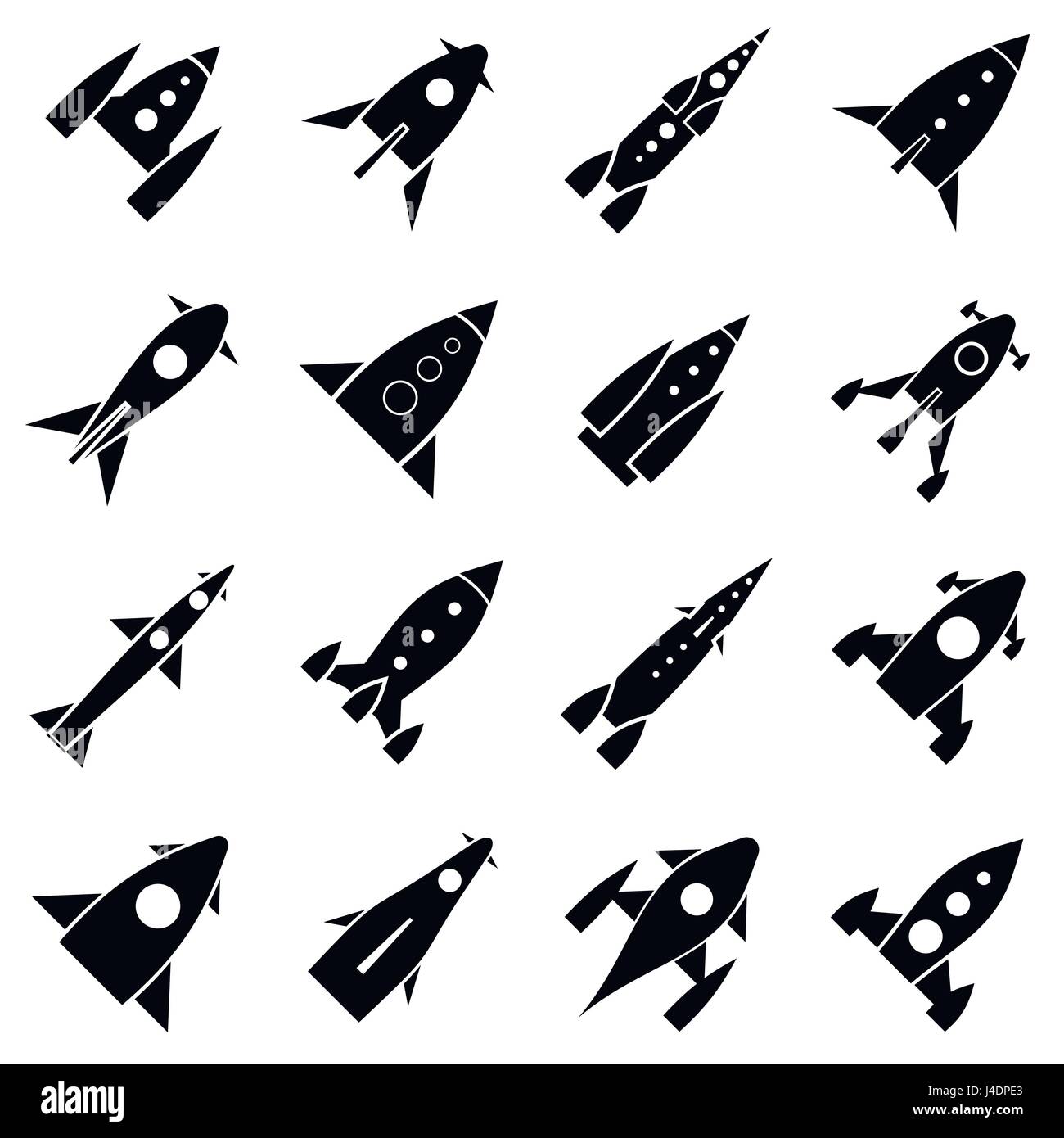 Rocket launch icons set, simple style Stock Vector Image & Art - Alamy
