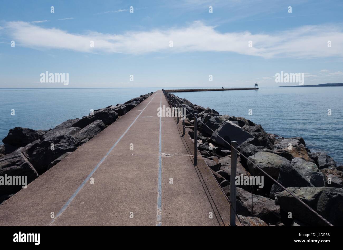 The pier at Two Harbors, Minnesota, USA Stock Photo - Alamy