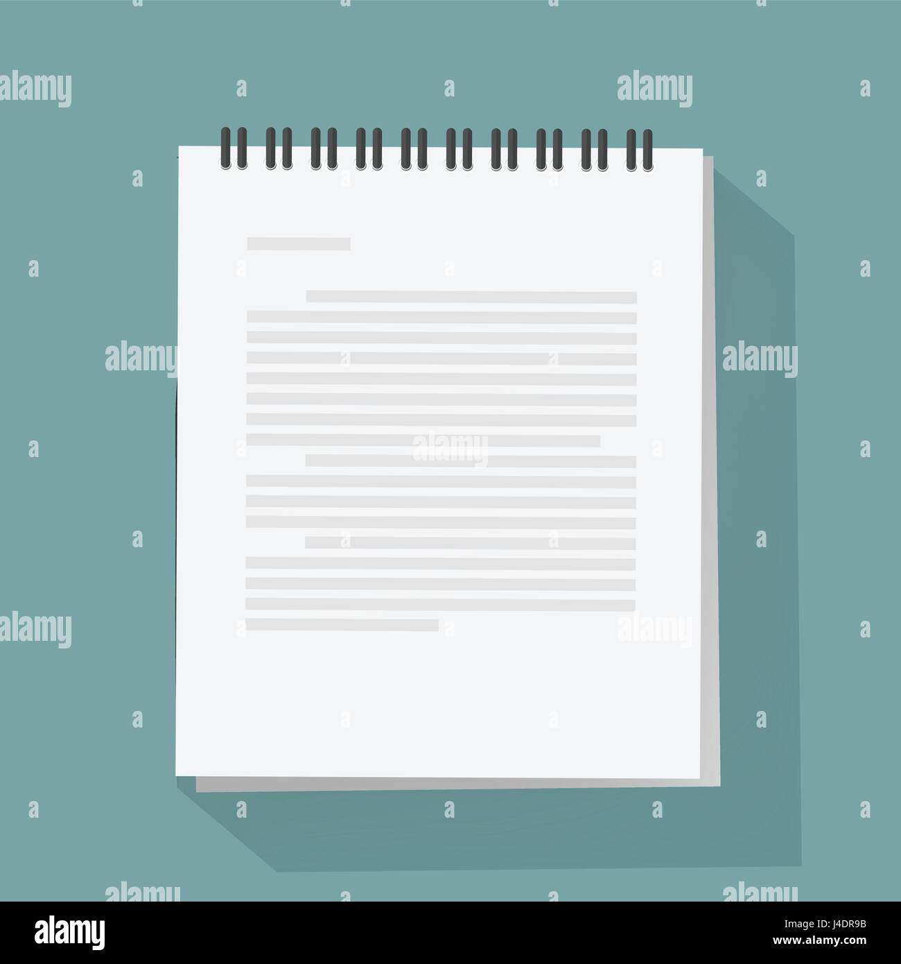 Notepad sheet vector illustration Stock Vector Image & Art - Alamy