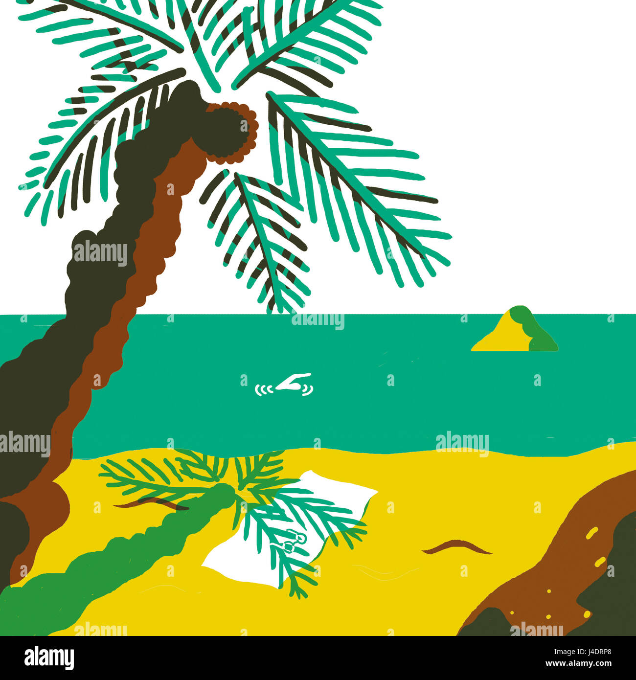 Beach tree design hi-res stock photography and images - Alamy