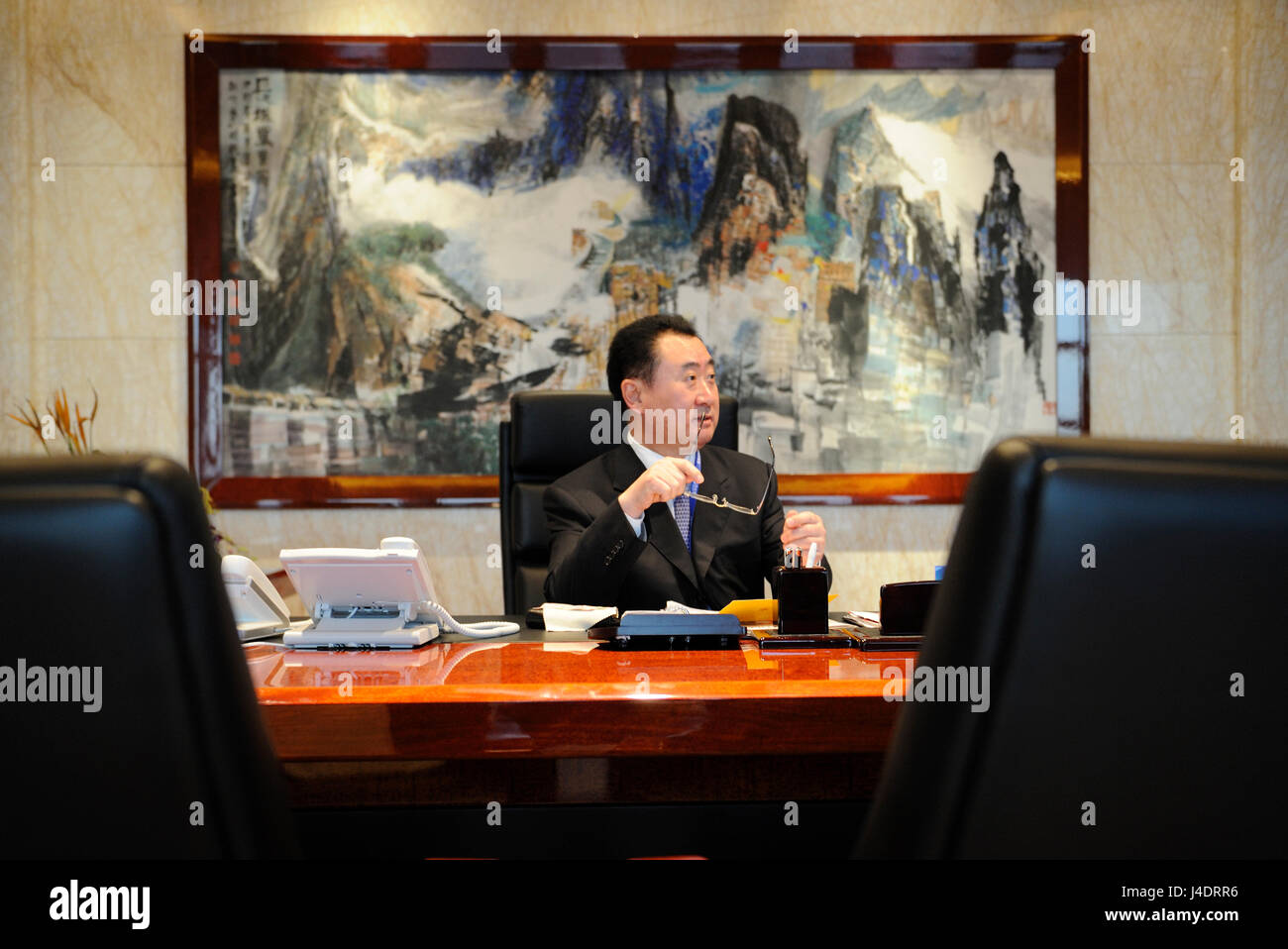 Wang Jianlin, Chinese billionaire and the chairman of Dalian Wanda ...