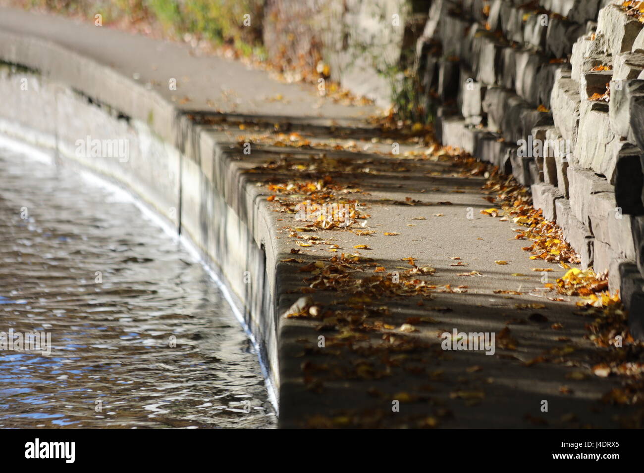 Fall at the river-walk in Naperville Stock Photo - Alamy