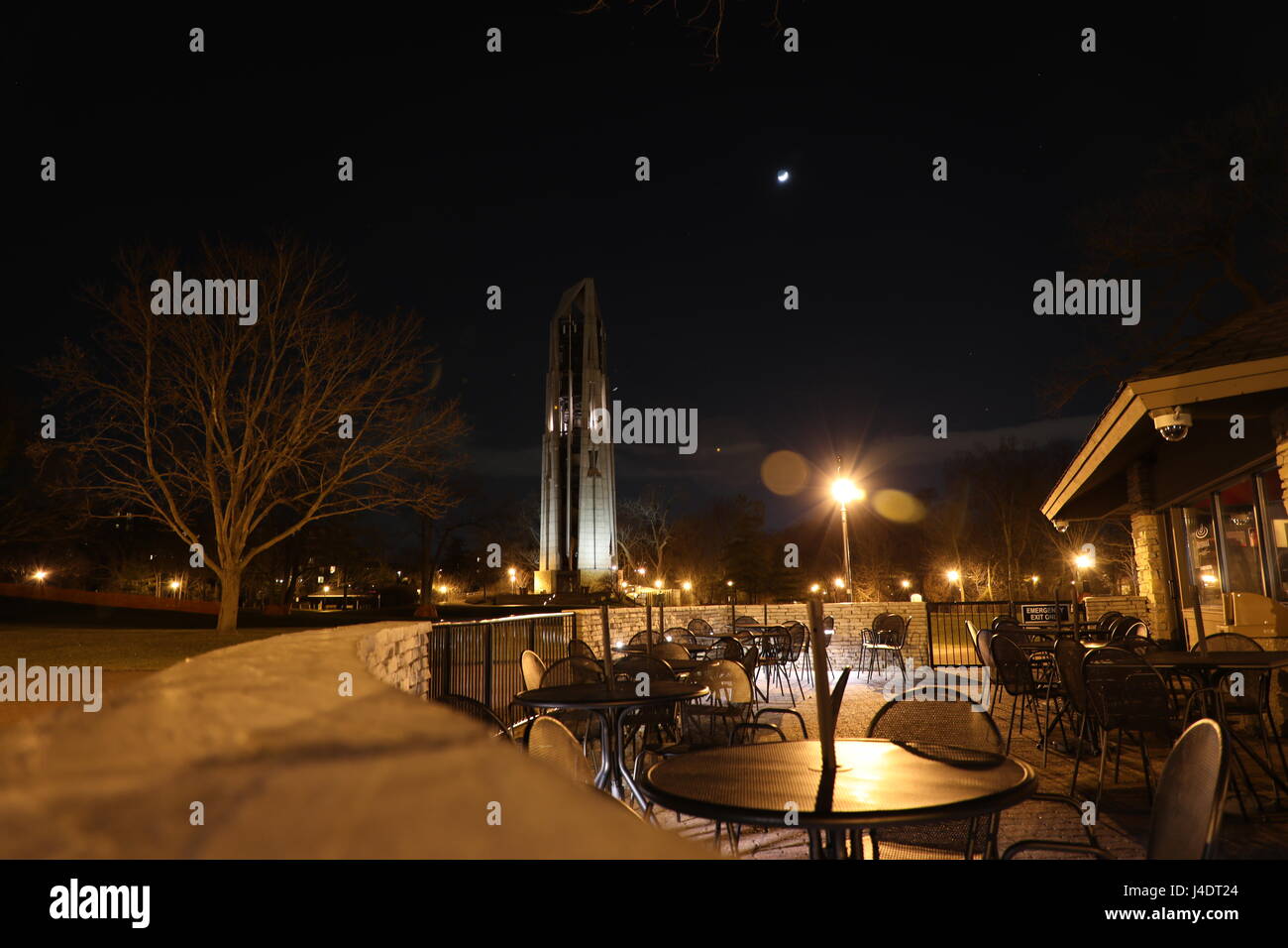 Naperville River-walk at night Stock Photo - Alamy