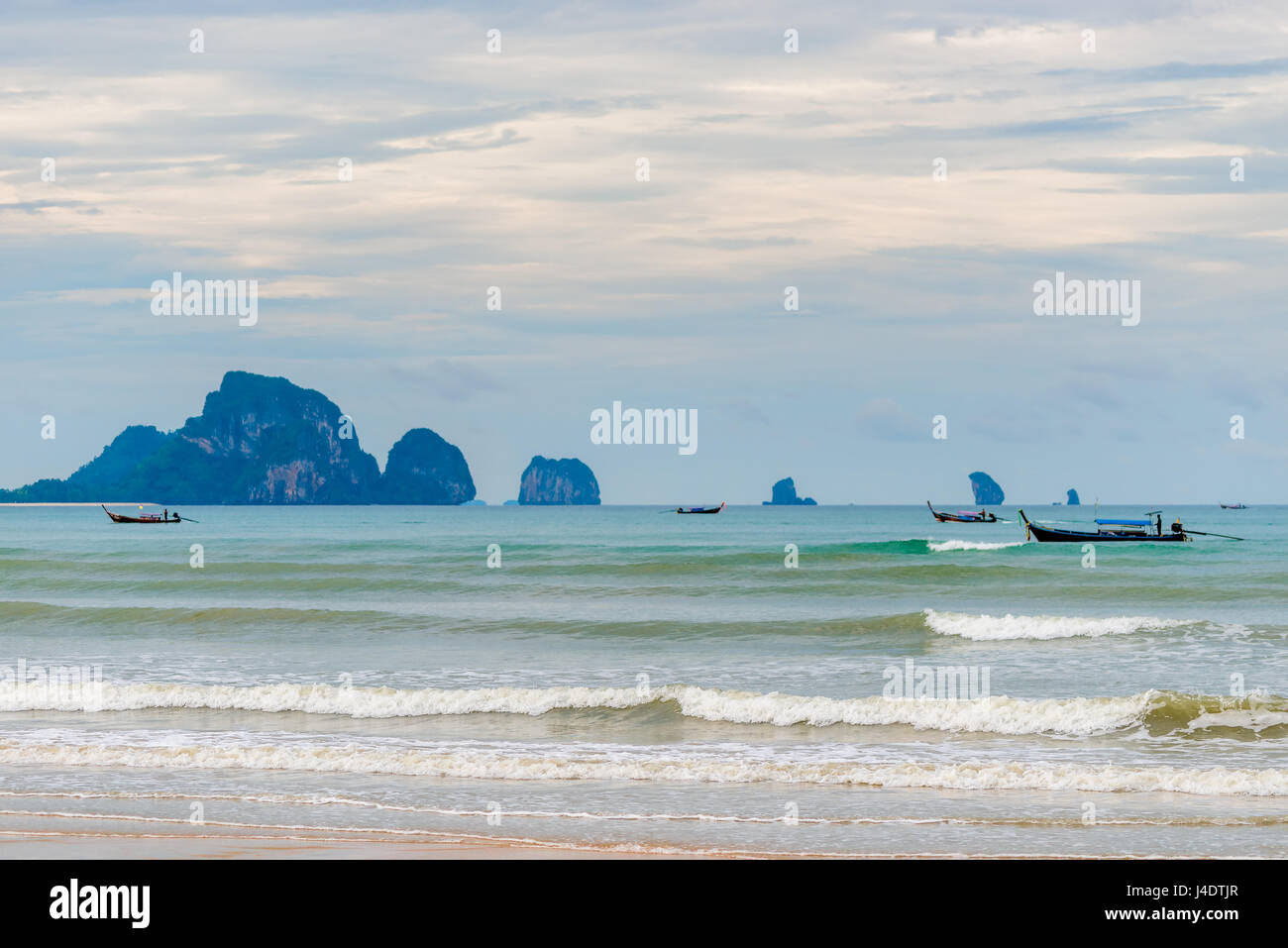 Andaman Sea, Thai boats and beautiful islands on the horizon Stock ...