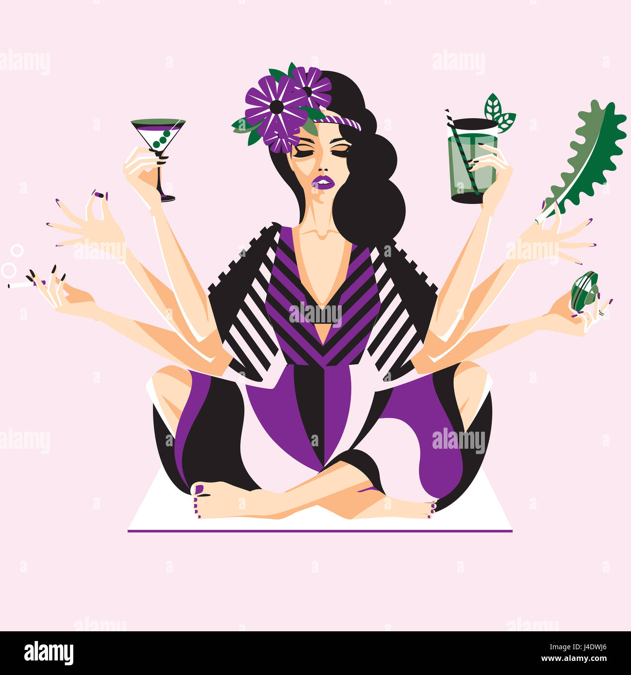 Six arms hi-res stock photography and images - Alamy