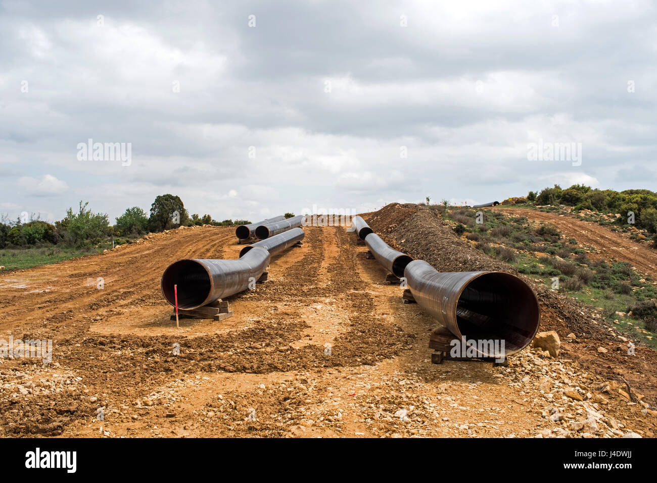 Gas pipeline construction in Greece Stock Photo - Alamy