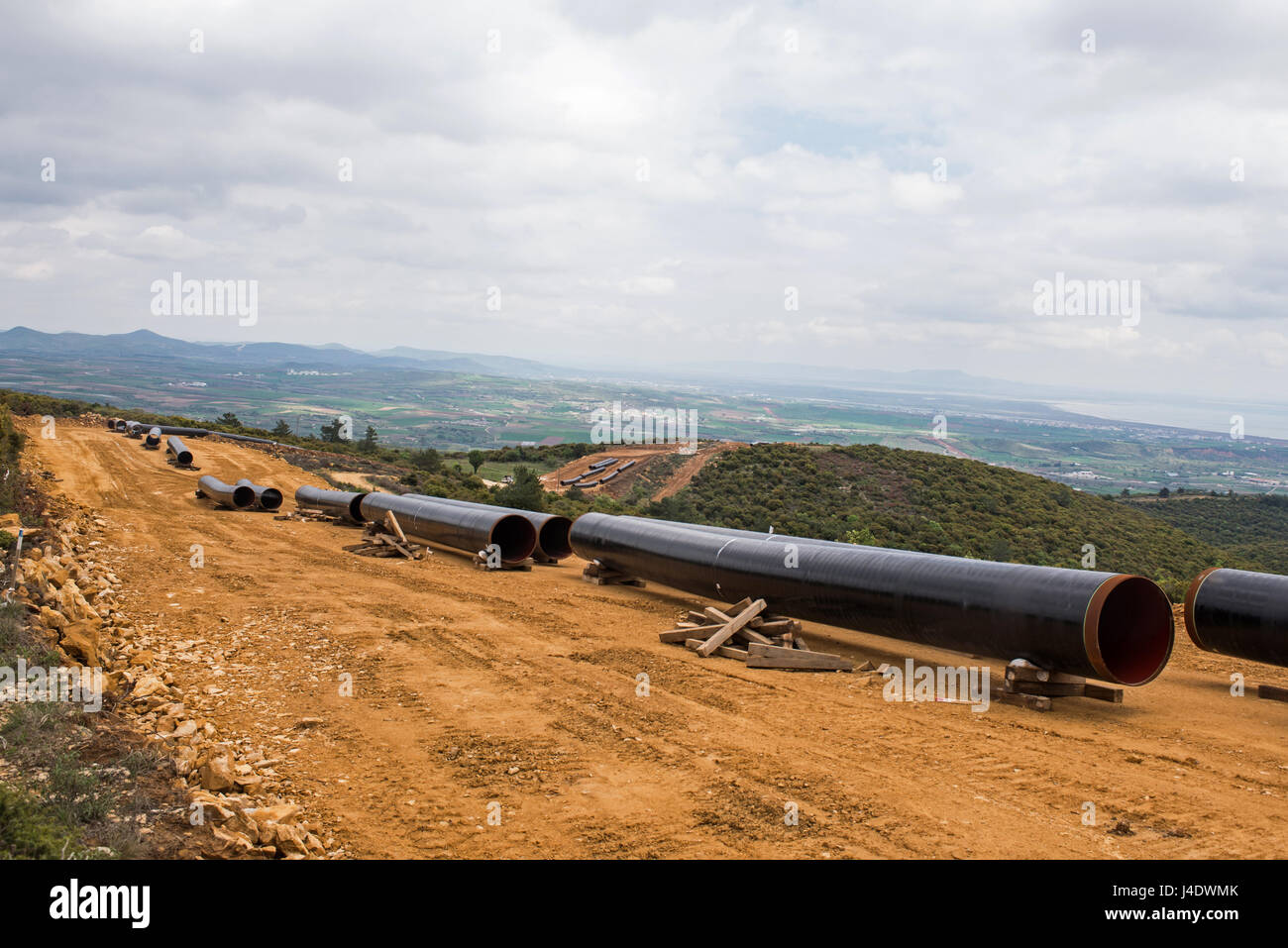 Gas pipeline construction in Greece Stock Photo - Alamy
