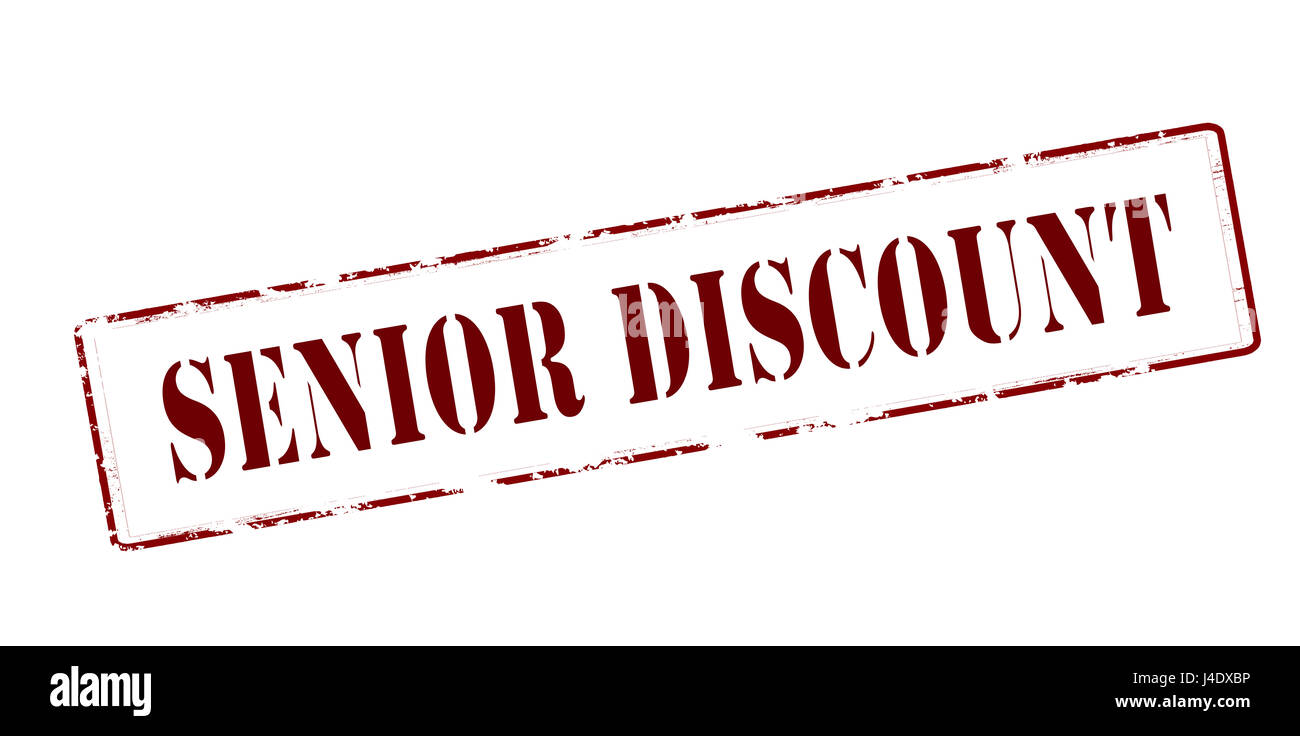 Stamp with text senior discount inside, vector illustration Stock Photo ...