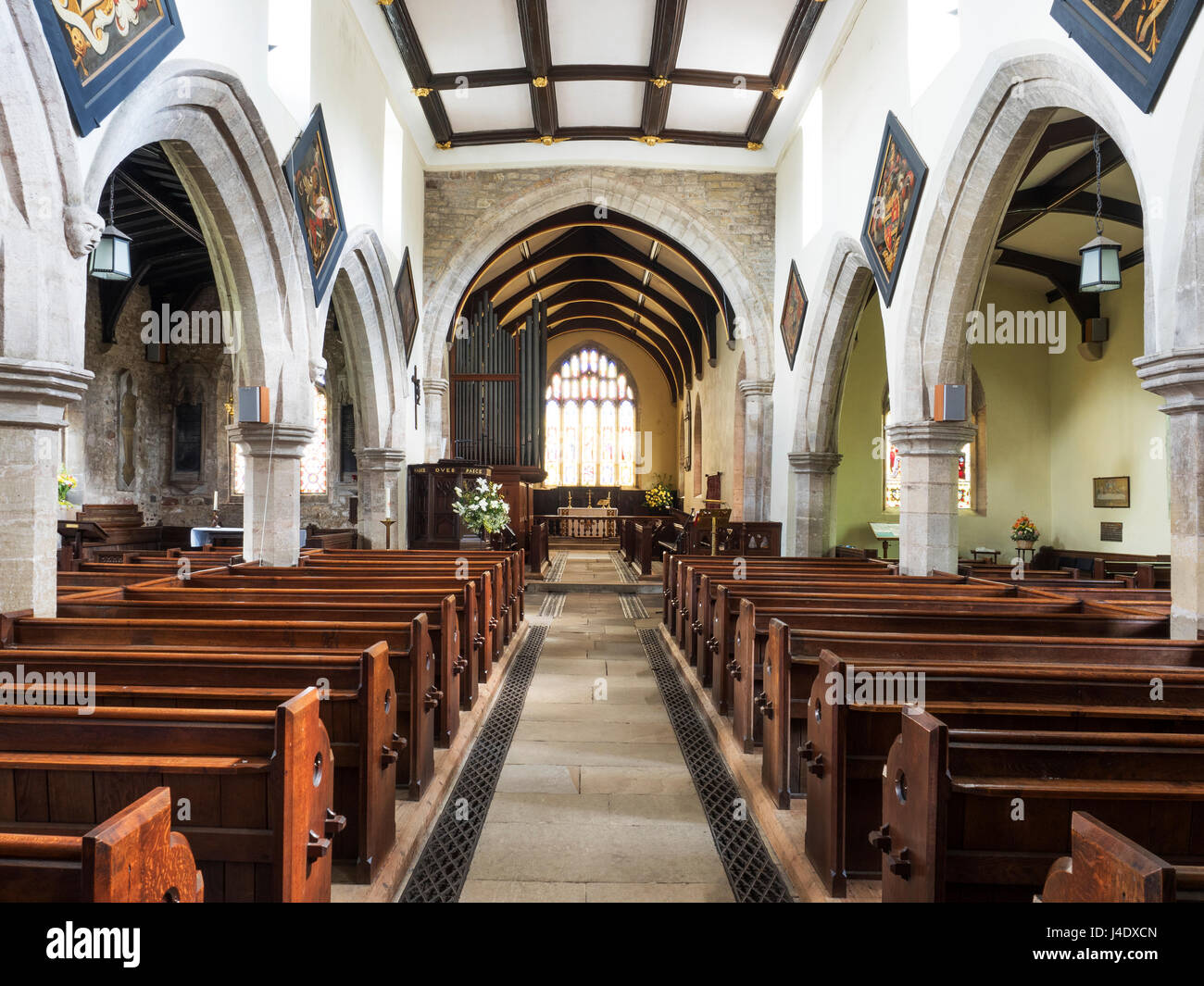 Interior of the Church of St Andrew at Aldborough near Boroughbridge ...