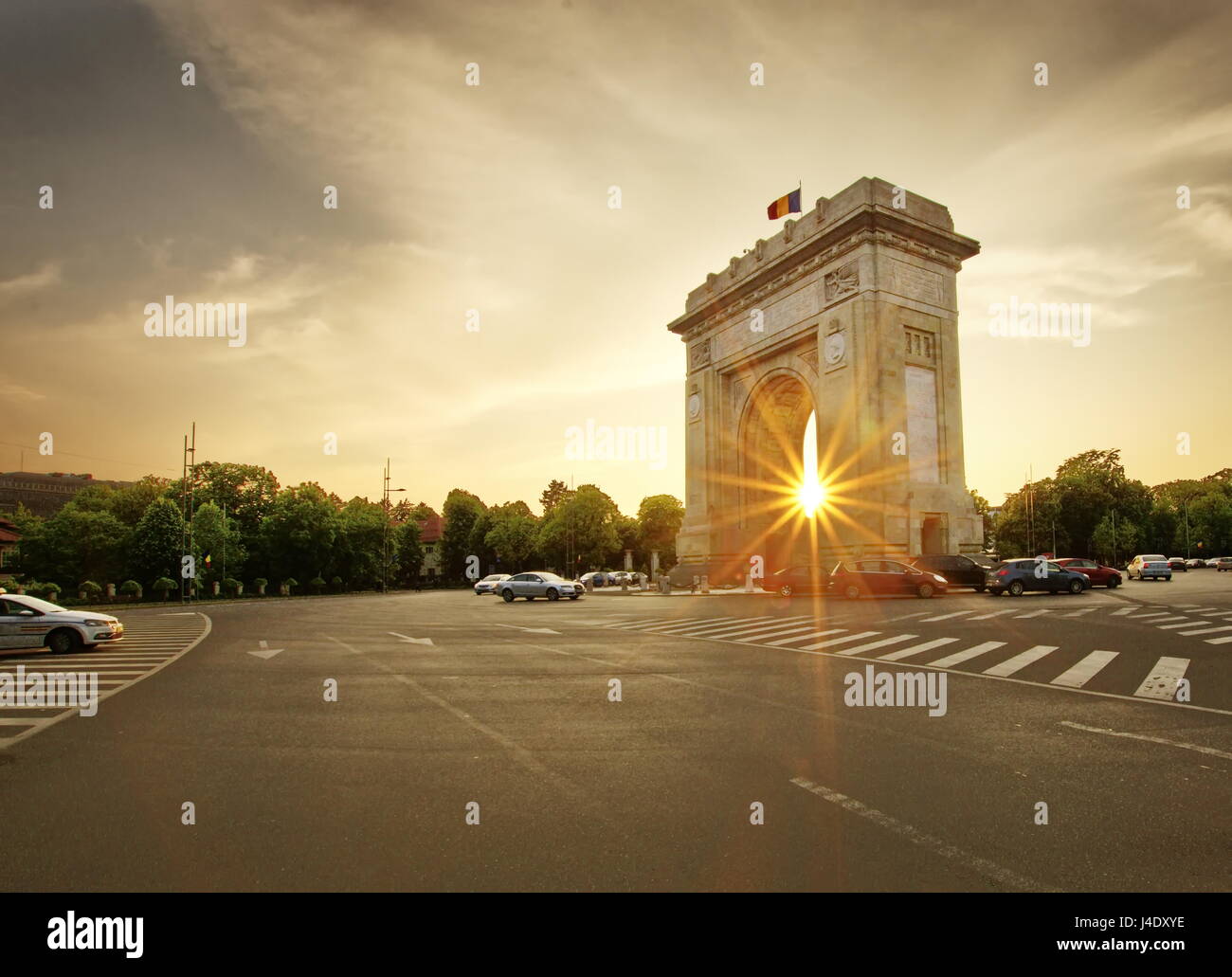 Arcul de Triumf Arch of Triumph Bucharest Romania stunning cityscape ...