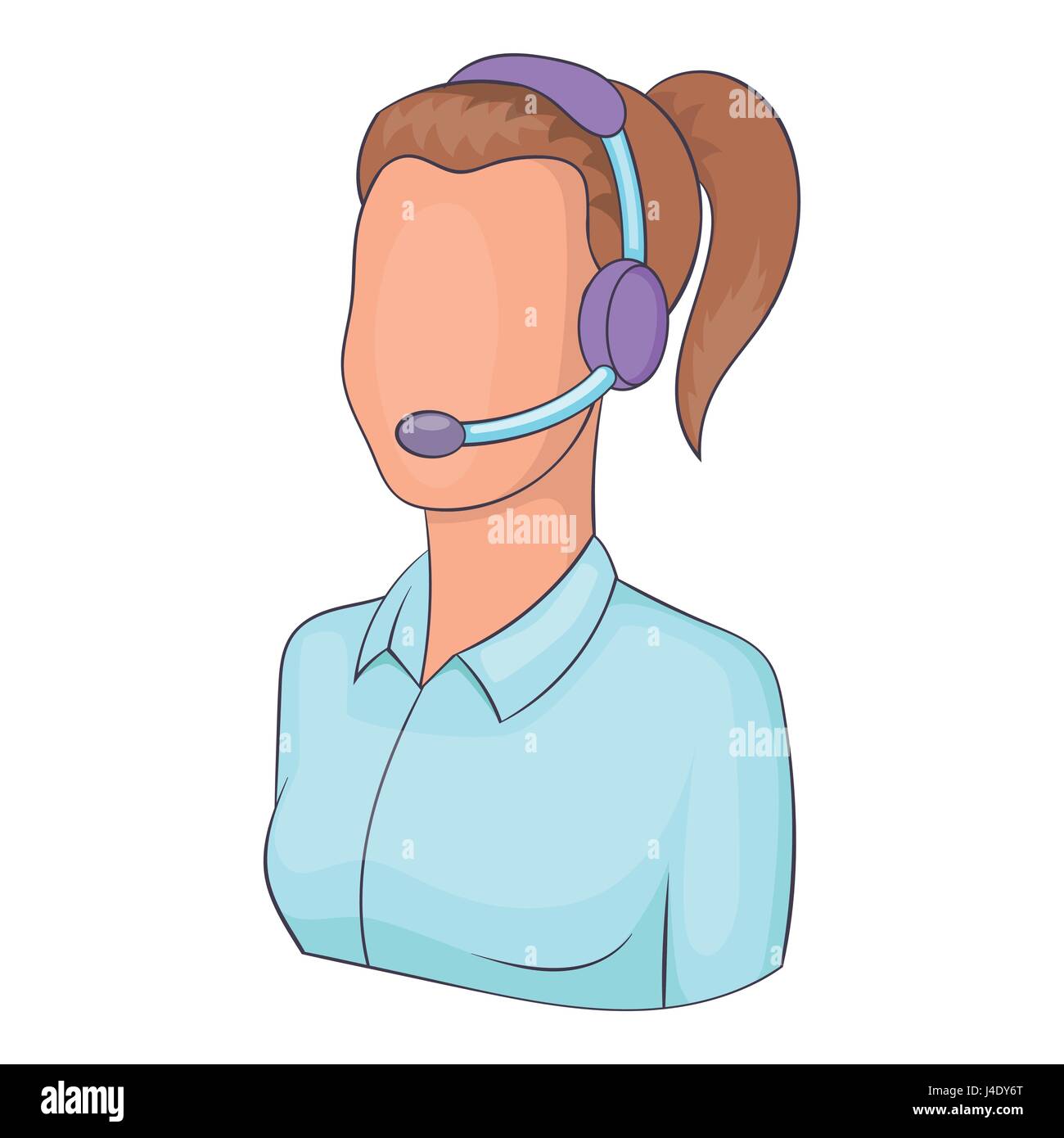 Call center operator icon, cartoon style Stock Vector Image & Art - Alamy