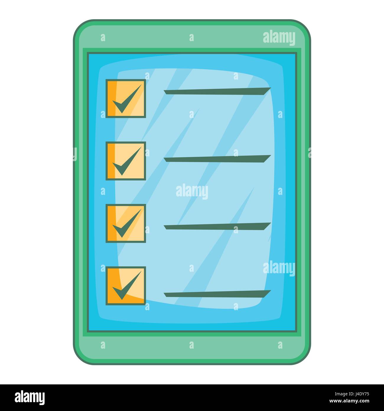 Digital checklist icon, cartoon style Stock Vector Image & Art - Alamy