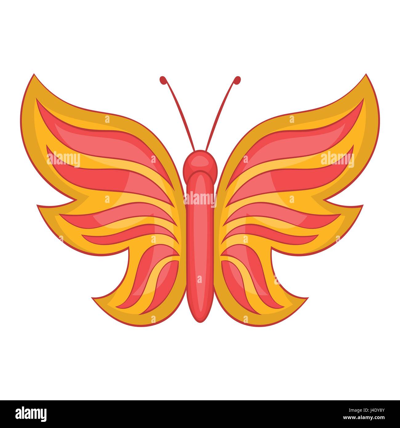 Red butterfly icon, cartoon style Stock Vector Image & Art - Alamy