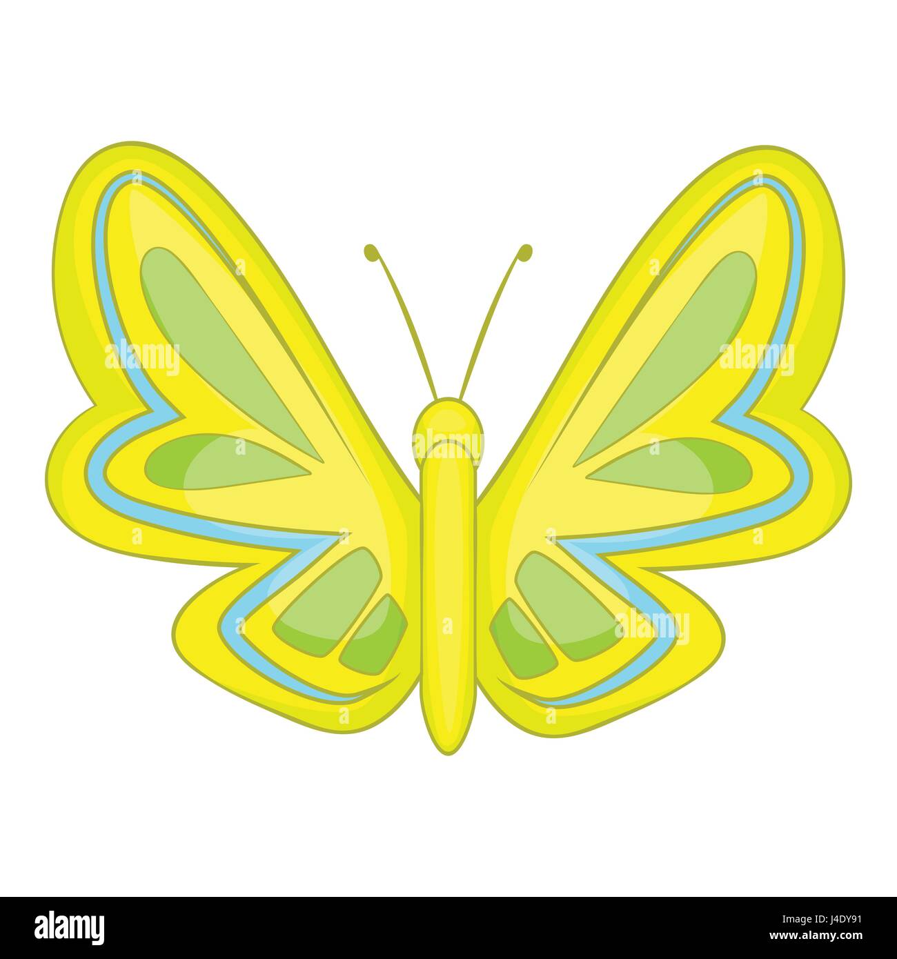 Yellow butterfly icon, cartoon style Stock Vector Image & Art - Alamy
