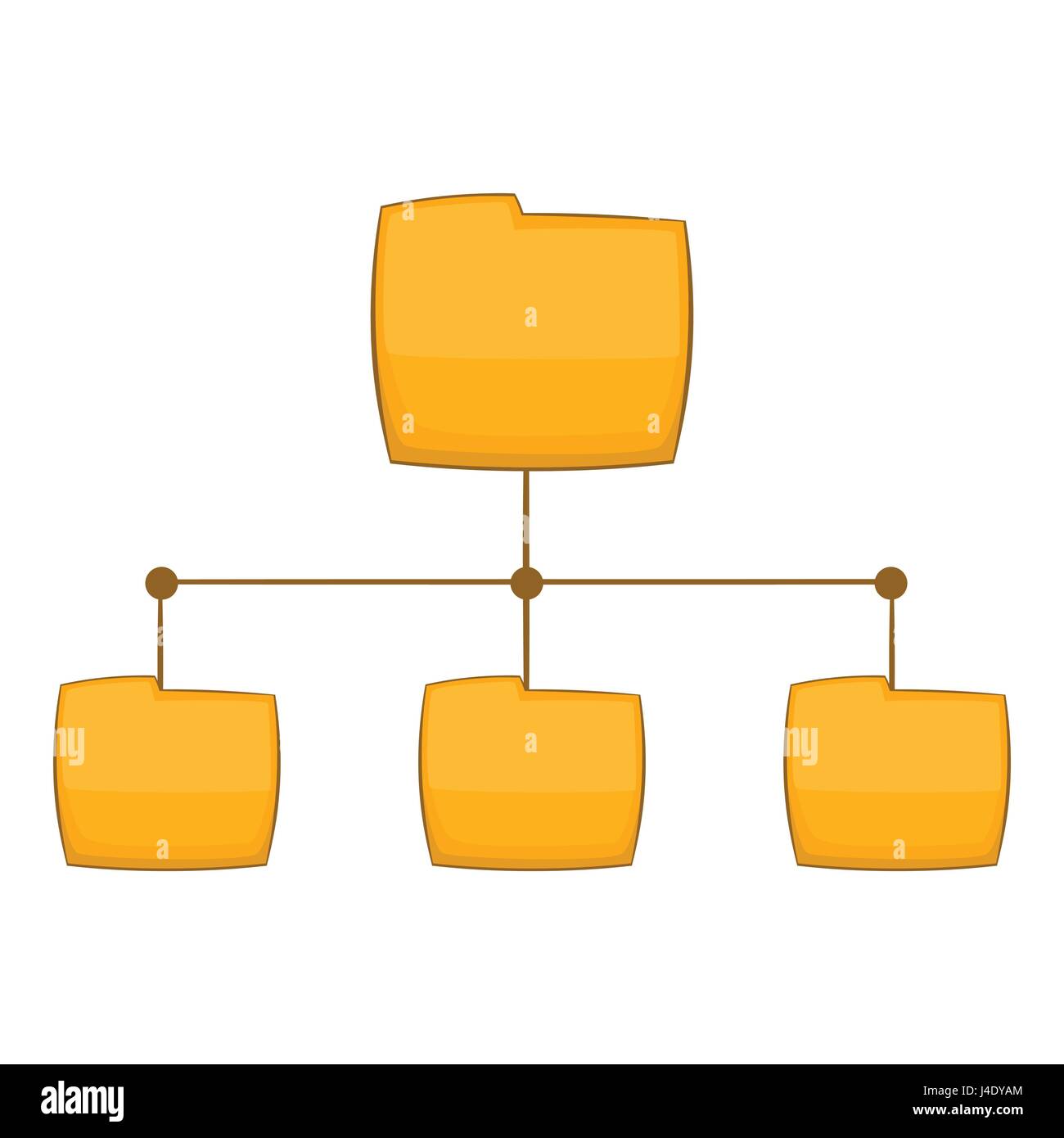 Folders structure icon white hi-res stock photography and images - Alamy