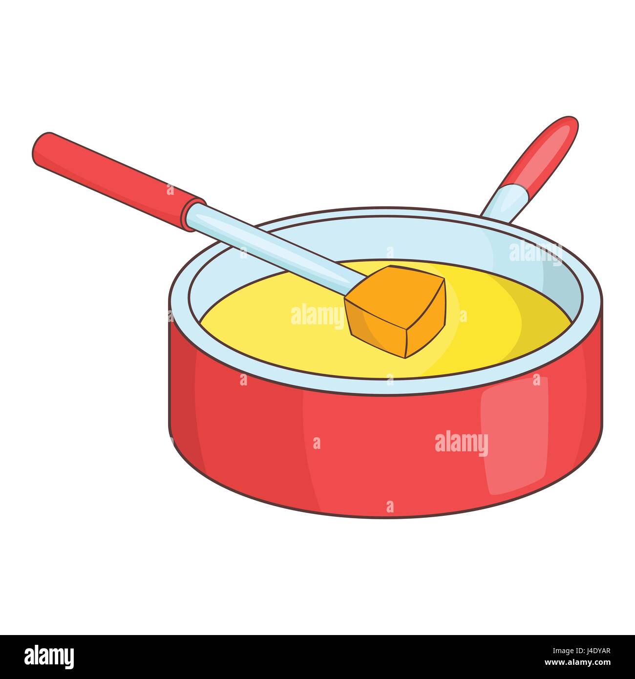 Food fondue icon cartoon hi-res stock photography and images - Alamy