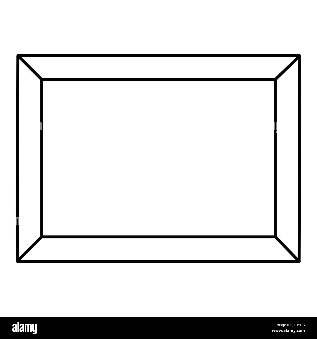Single line rectangle border Stock Vector Images - Alamy