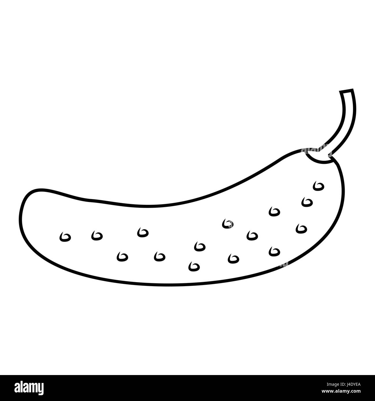 Cucumber icon, outline style Stock Vector Image & Art - Alamy