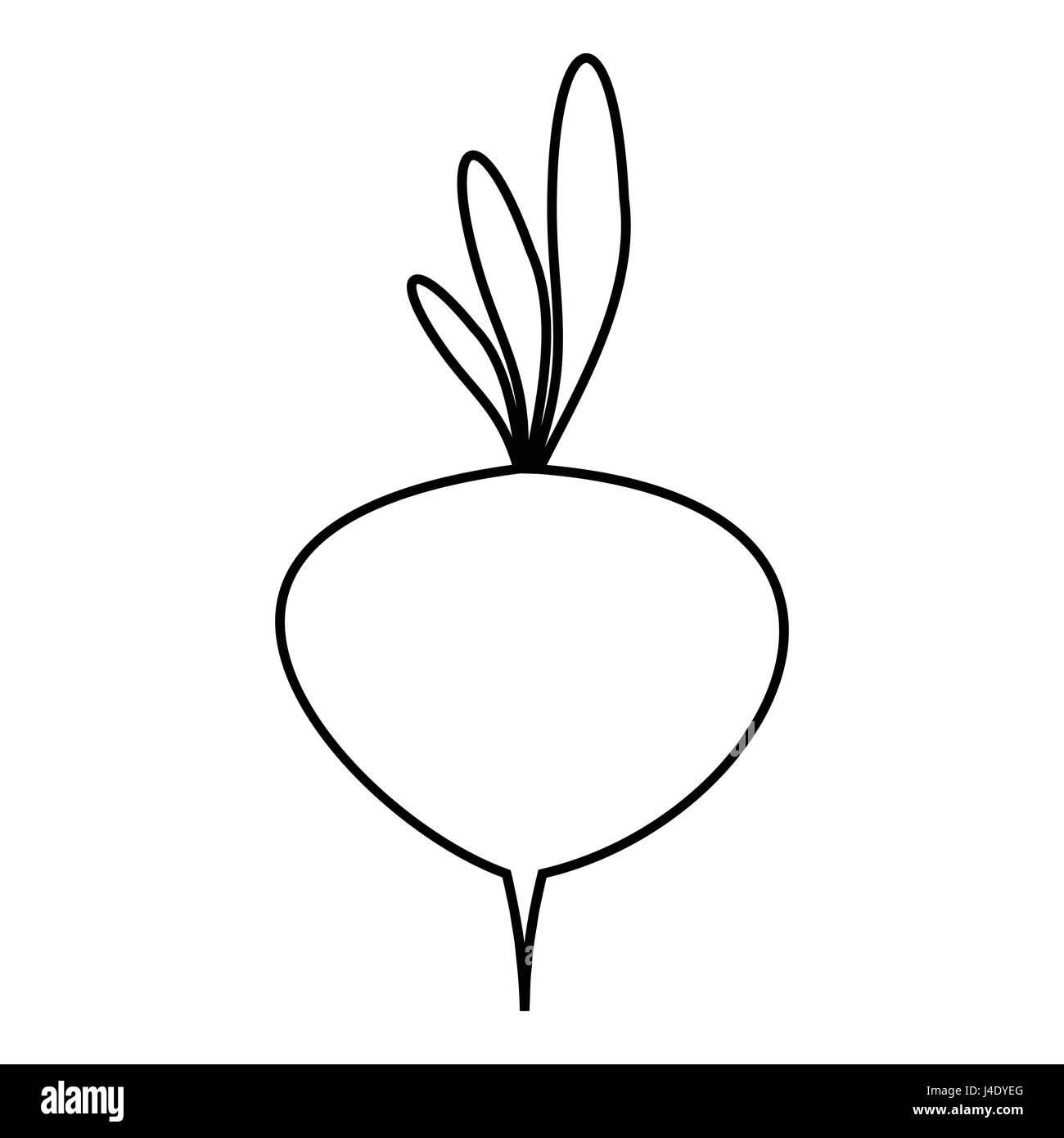 Turnip icon, outline style Stock Vector Image & Art - Alamy
