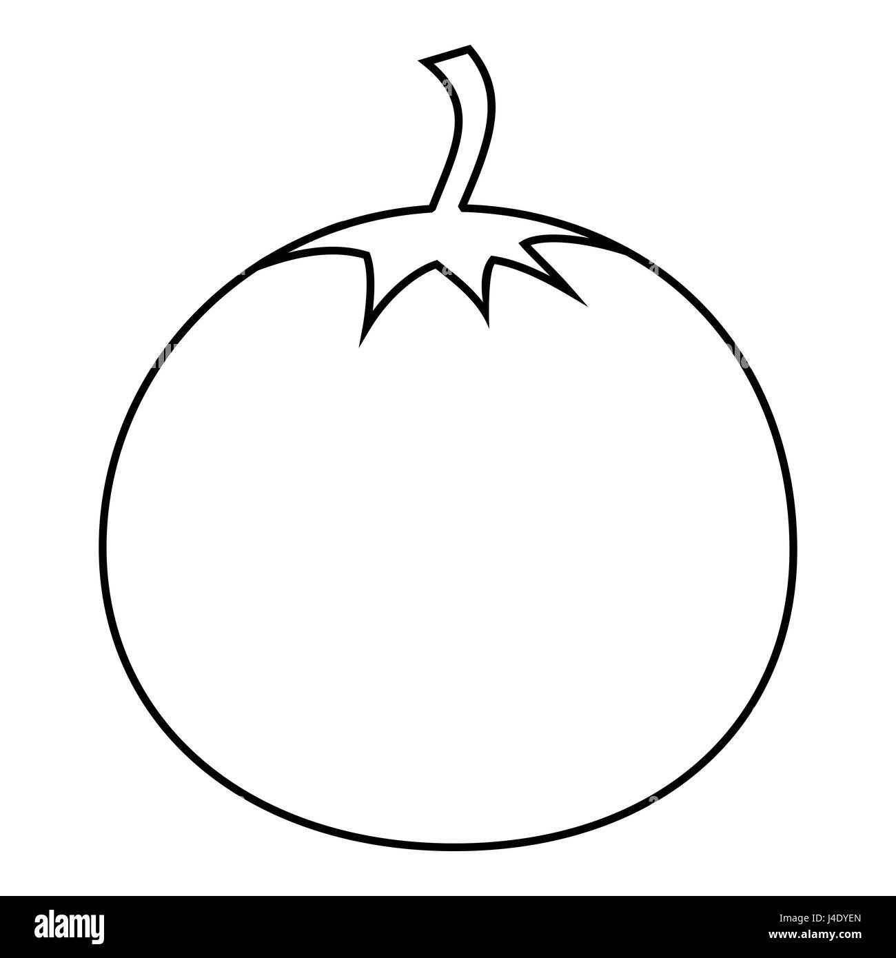 Tomato icon, outline style Stock Vector Image & Art - Alamy