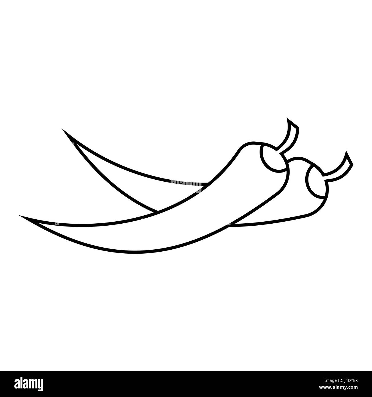 Chili icon, outline style Stock Vector Image & Art - Alamy