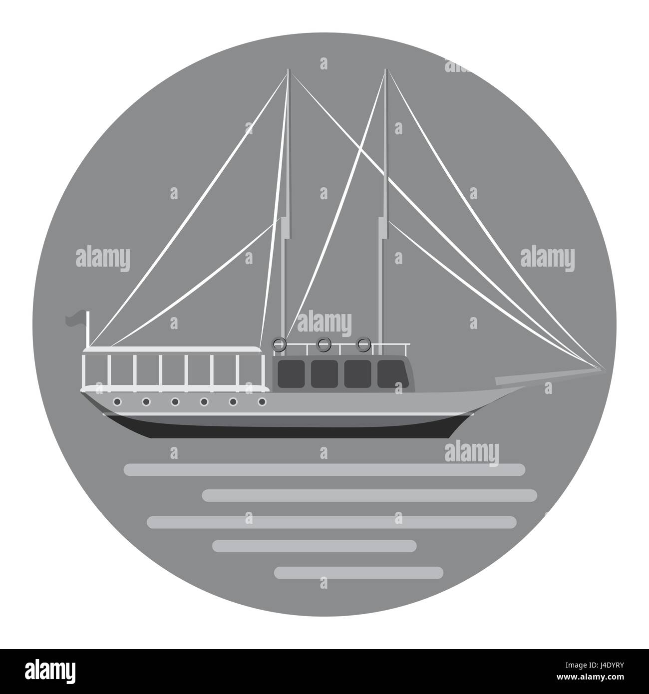 Ship icon, gray monochrome style Stock Vector Image & Art - Alamy