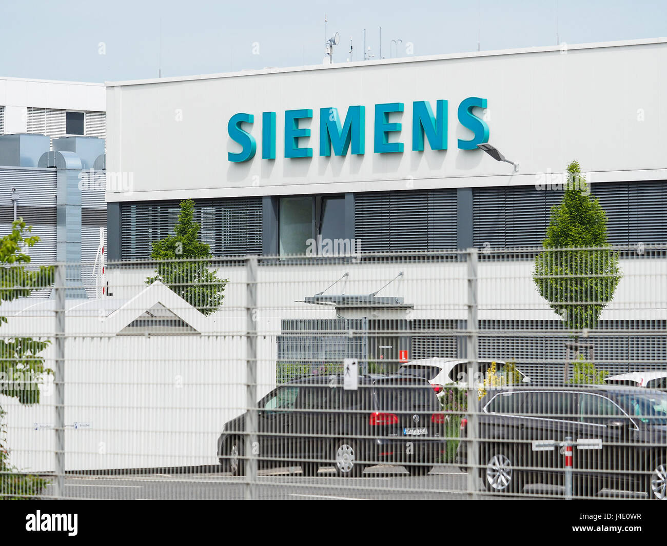 Picture of a plant of the electronics company Siemens, taken in Furth ...