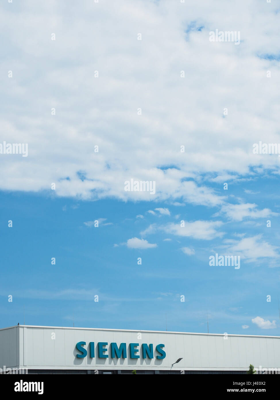 Picture of a plant of the electronics company Siemens, taken in Furth ...