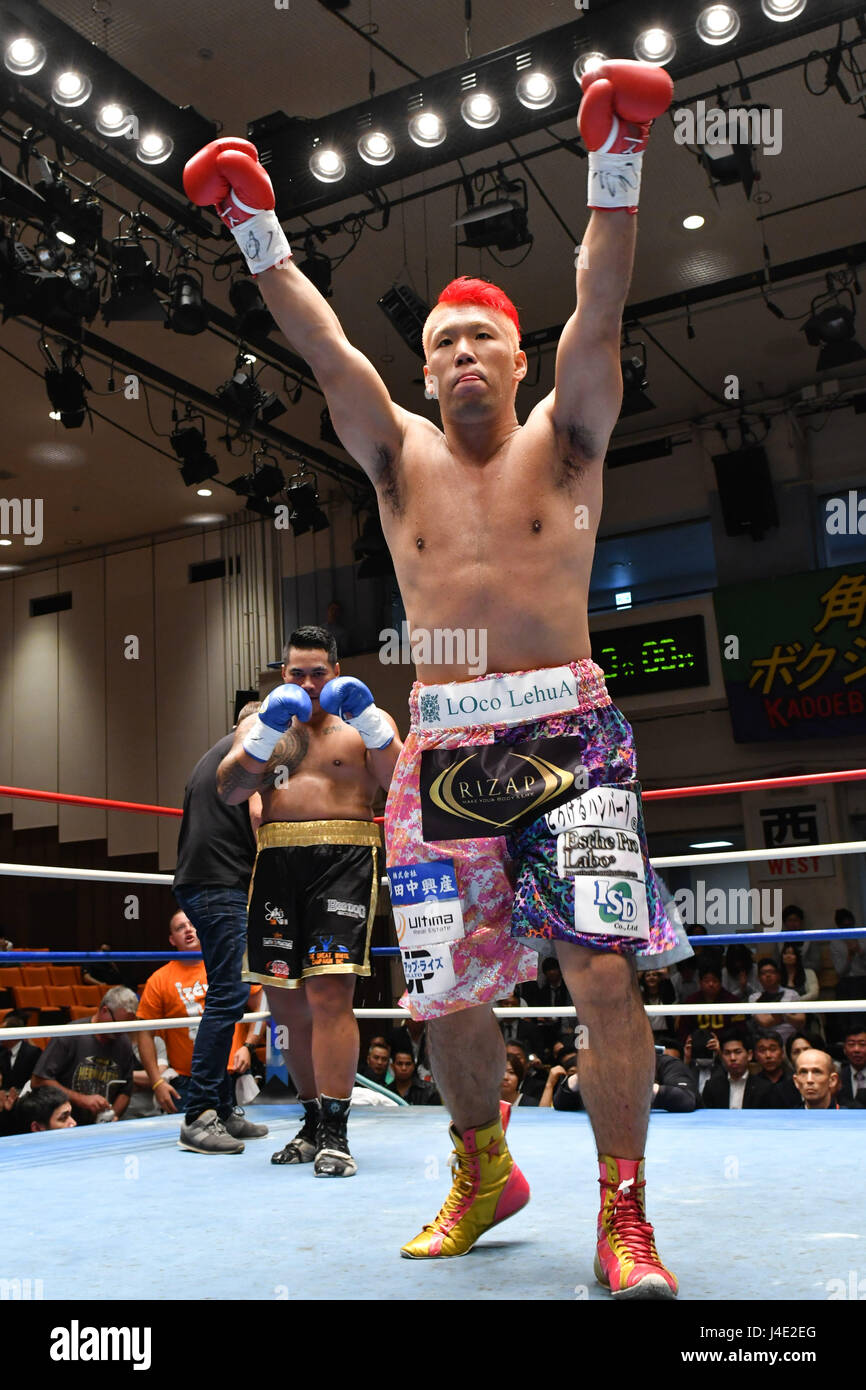 Tokyo, Japan. 8th May, 2017. (F-B) Kyotaro Fujimoto (JPN), Herman Ene ...