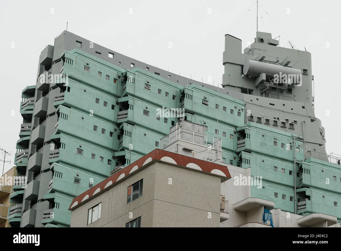 Tokyo, Japan. 12th May, 2017. A general view of Gunkan Higashi-Shinjuku ...