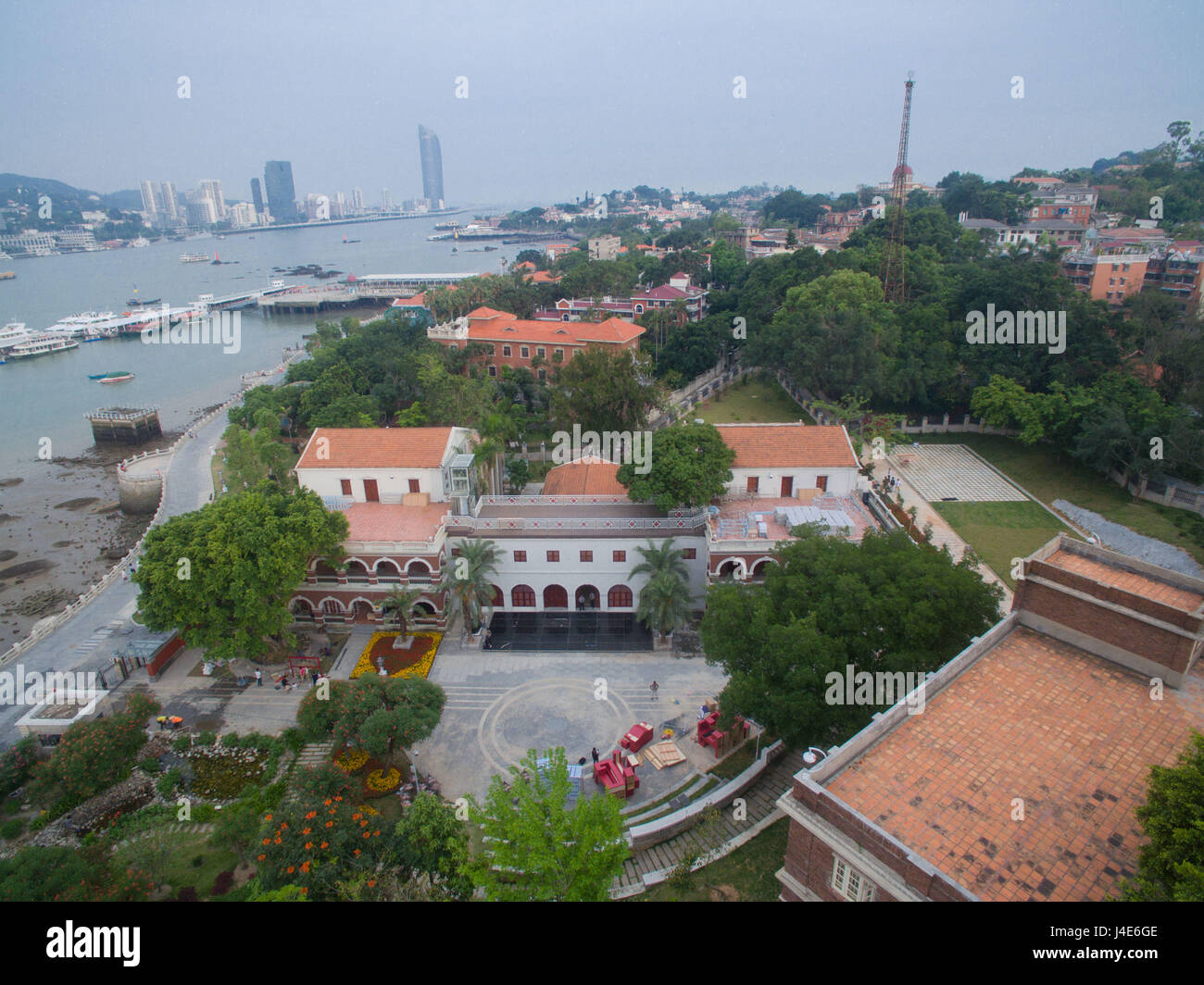 Xiamen. 10th May, 2017. Aerial photo taken on May 10, 2017 shows the ...
