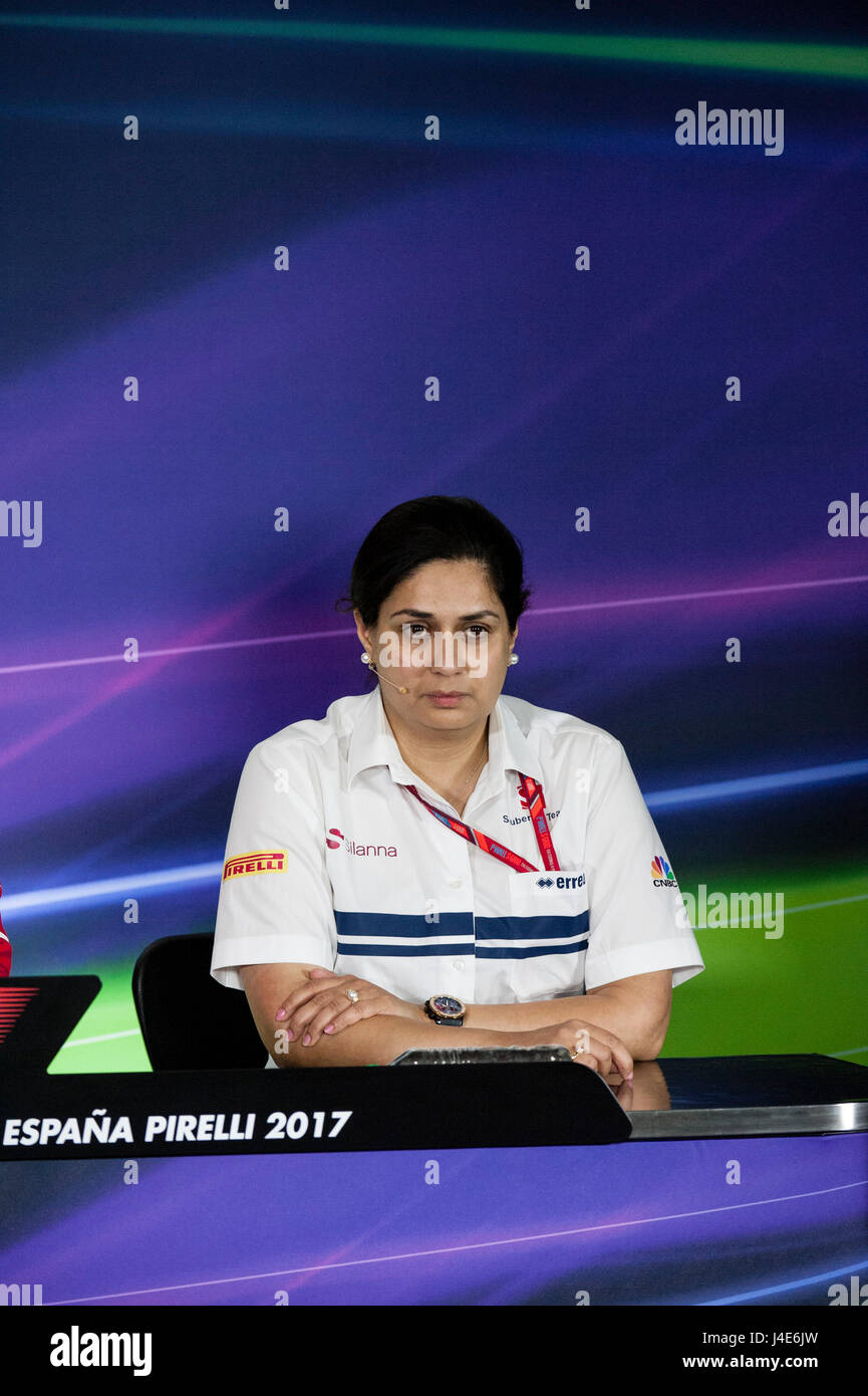 Barcelona, Spain. 12 May, 2017. Monisha Kaltenborn, current team ...