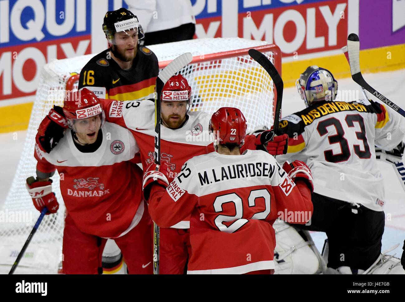 Cologne, Germany. 12th May, 2017. Denmark's Frederik Storm (l ...