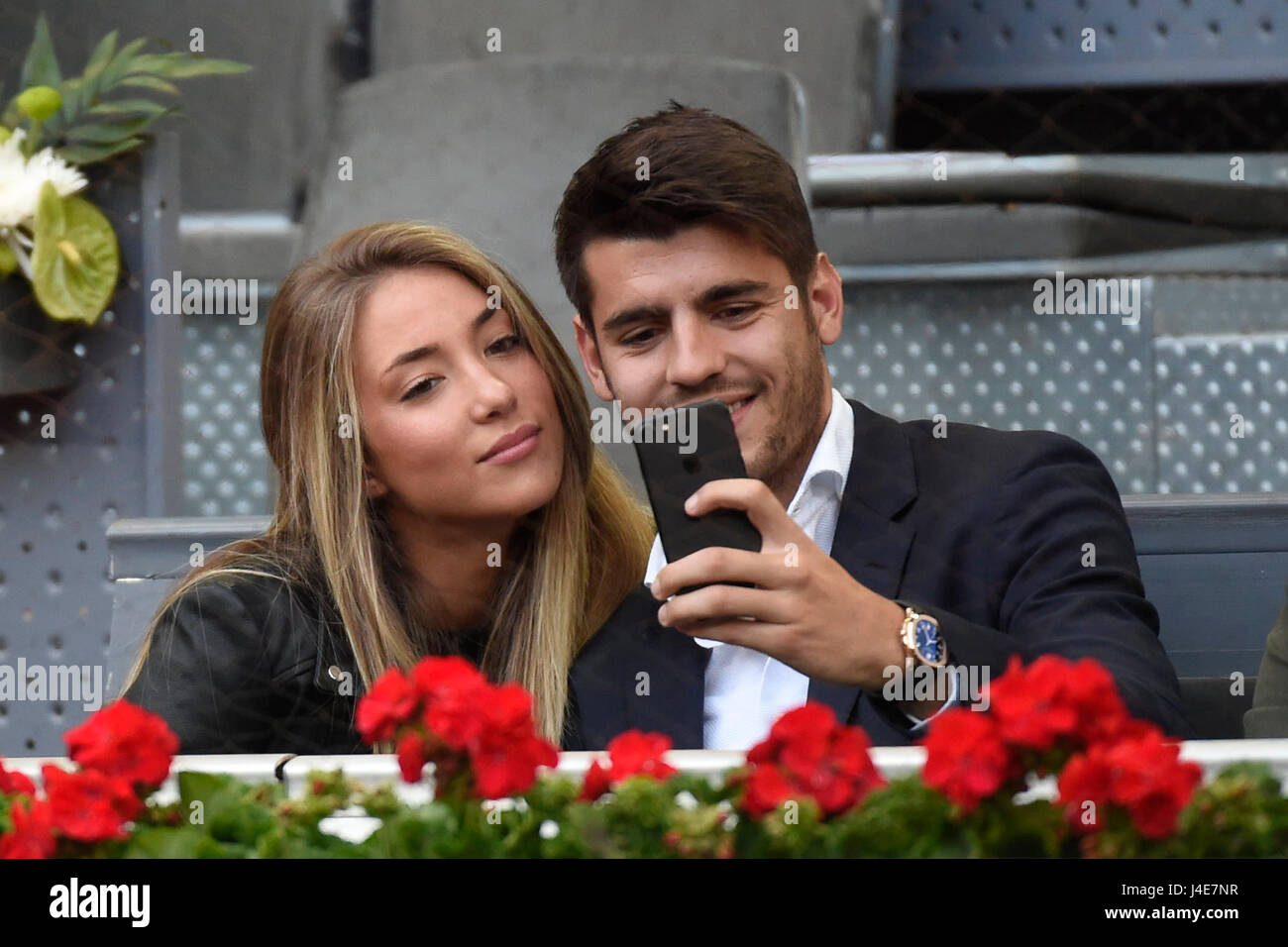 Madrid, Spain. 12th May, 2017. Soccerplayer Alvaro Morata and ...