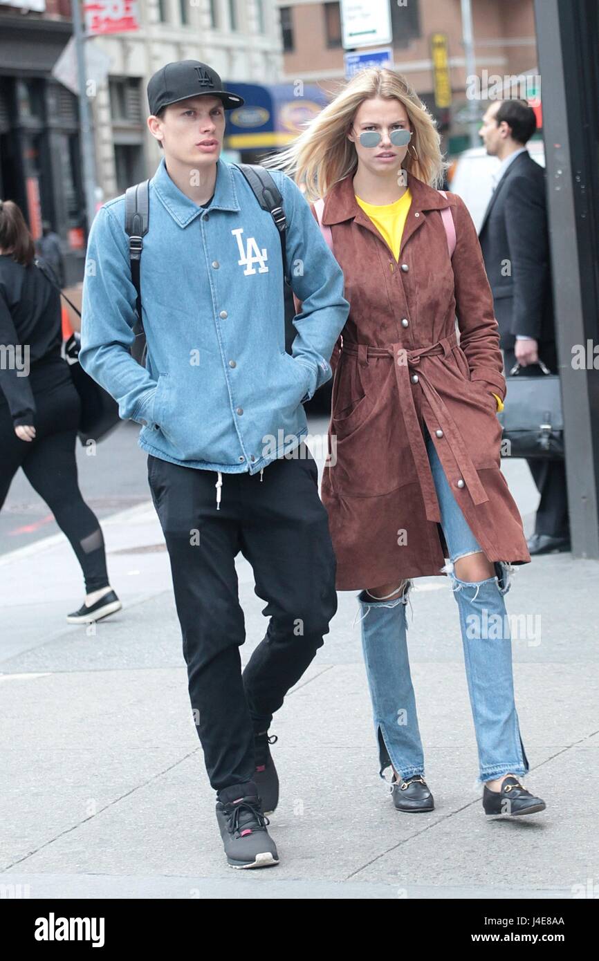 New York Ny Usa 12th May 2017 Julian Herrera And Hailey Clauson