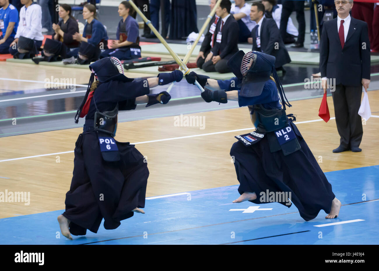 Budapest, Hungary. 12th May, 2017. Competitors fight during the 28th ...