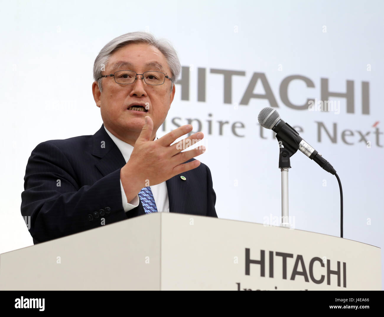 Tokyo, Japan. 12th May, 2017. Japan's electronics giant Hitachi ...