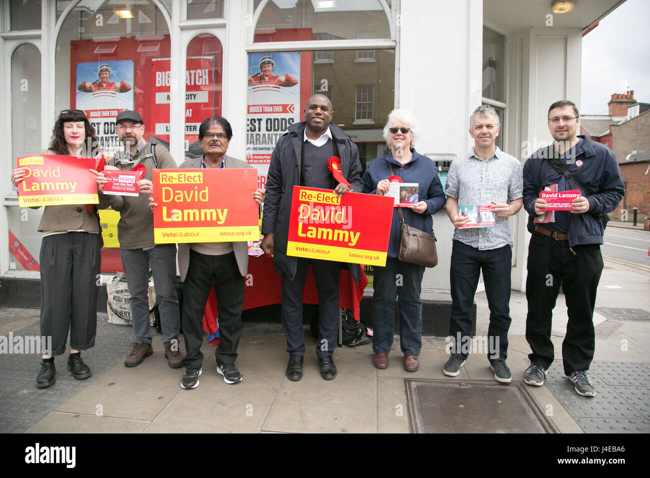 Haringey, North London. UK 13 May 2017. David Lammy MP Labour candidate ...