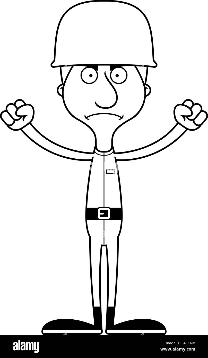 A cartoon soldier man looking angry Stock Vector Image & Art - Alamy