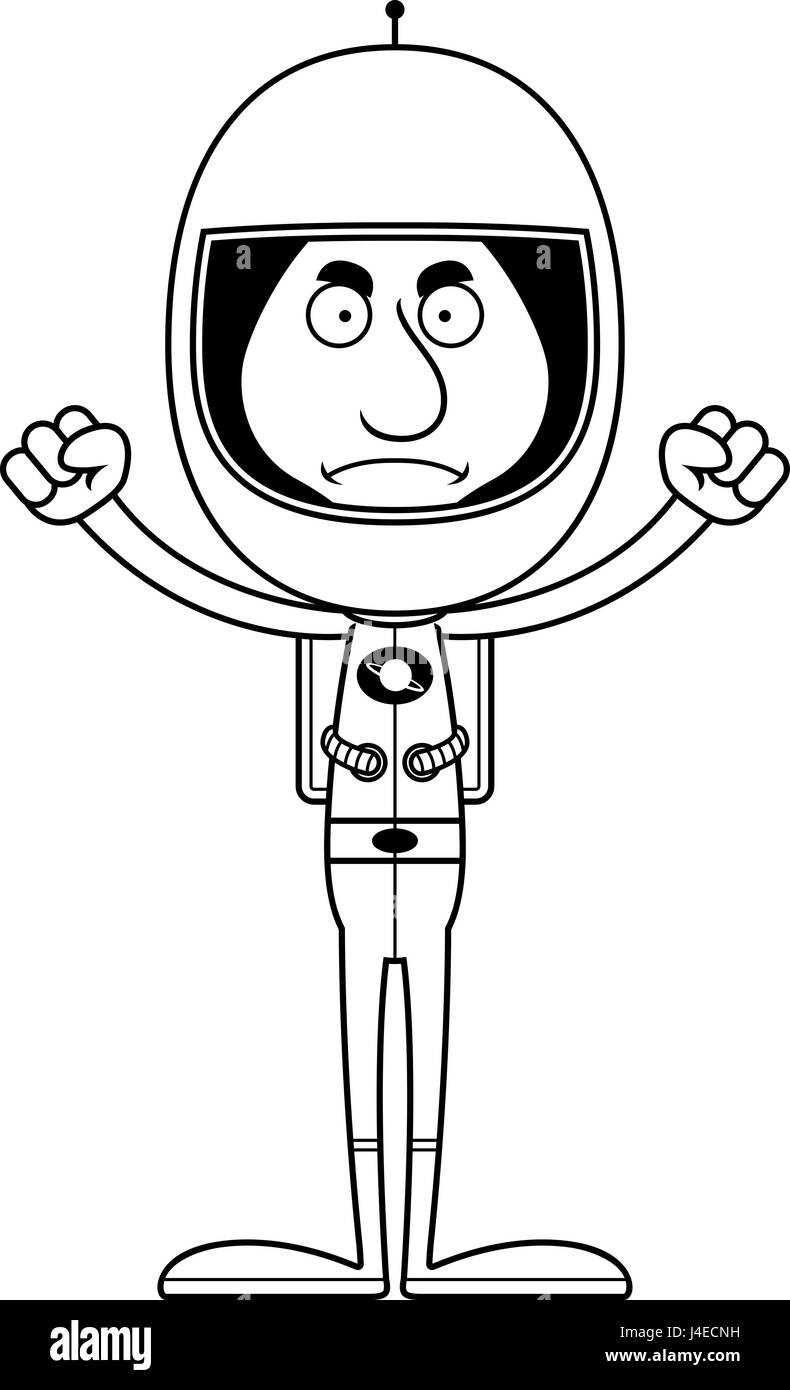 A cartoon astronaut man looking angry Stock Vector Image & Art - Alamy