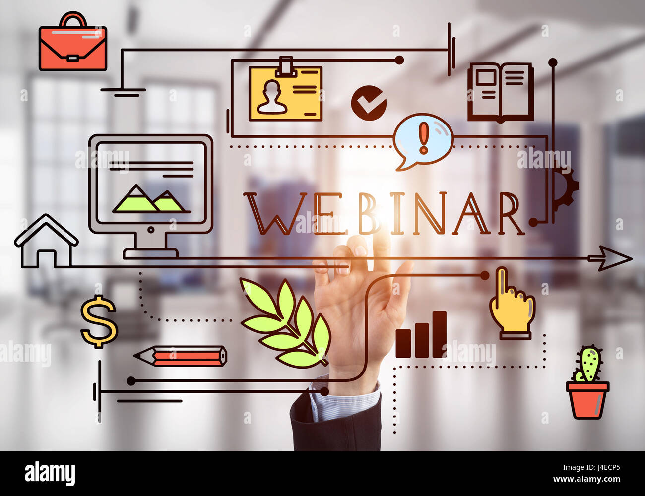 Concept of electronic business and internet education and modern office ...