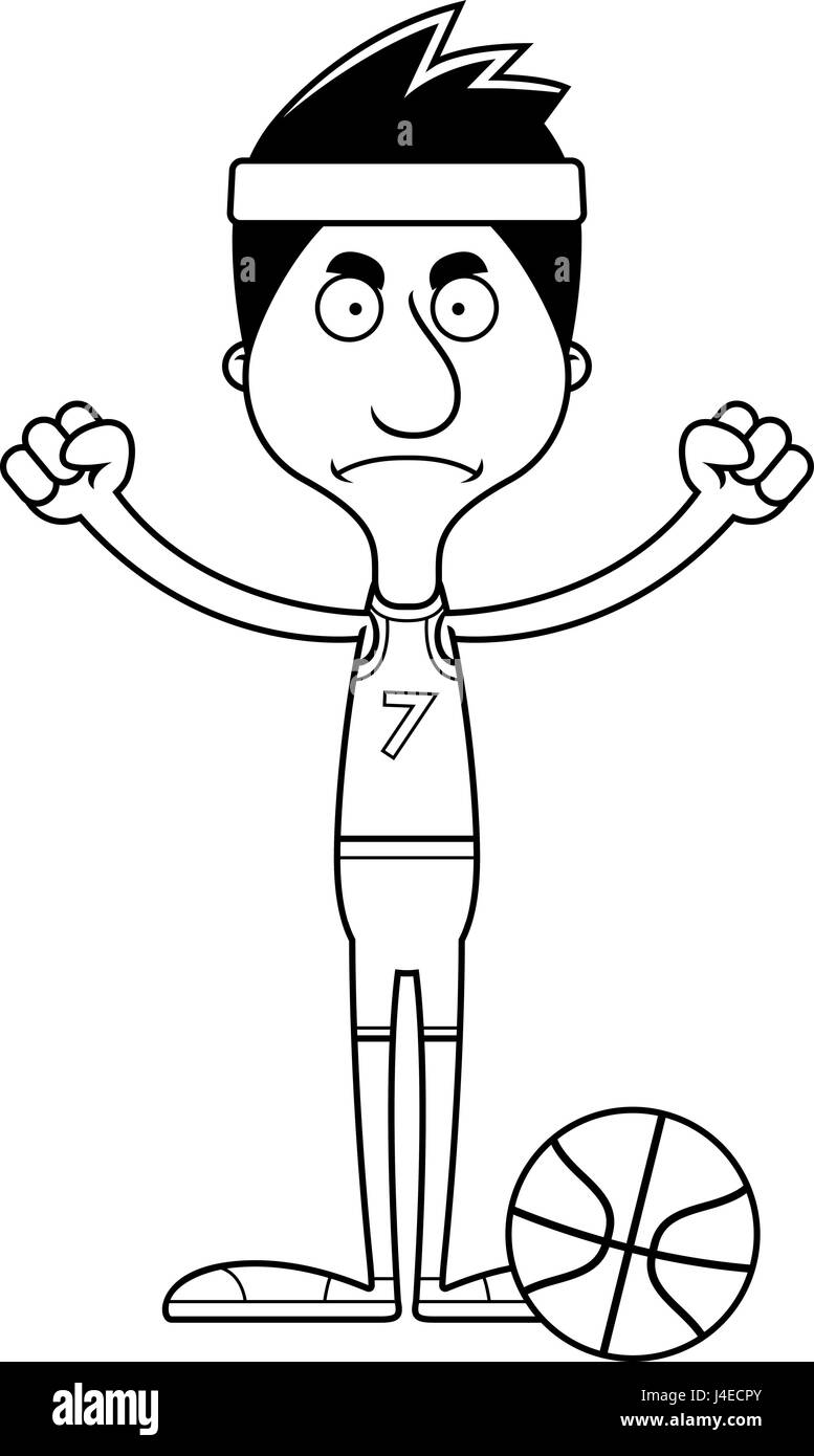 A cartoon basketball player man looking angry Stock Vector Image & Art ...