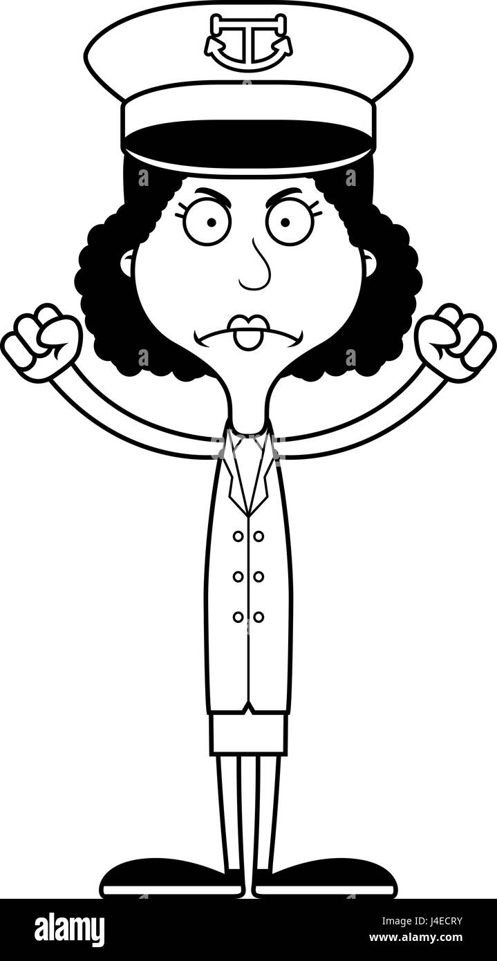 A cartoon boat captain woman looking angry Stock Vector Image & Art - Alamy