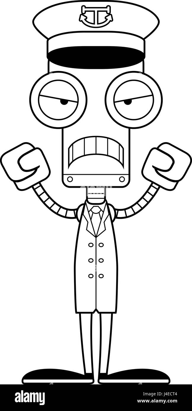 A cartoon boat captain robot looking angry Stock Vector Image & Art - Alamy